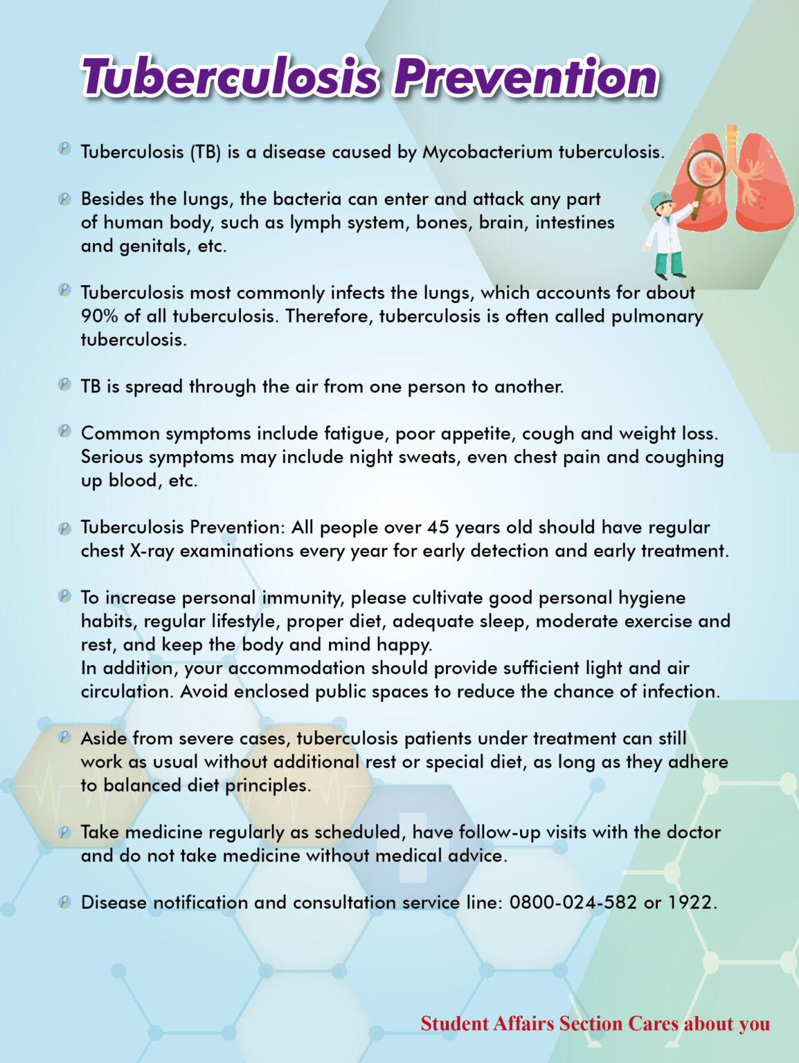 Tuberculosis Prevention | Environmental Protection, Occupational Safety and Hygiene Center